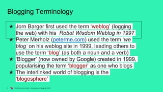 Introduction to Blogging | PPTX