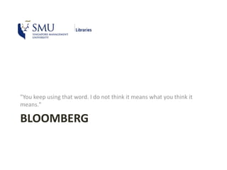 Introduction to Bloomberg | PPTX
