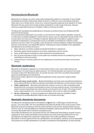 Introduction to bluetooth | PDF