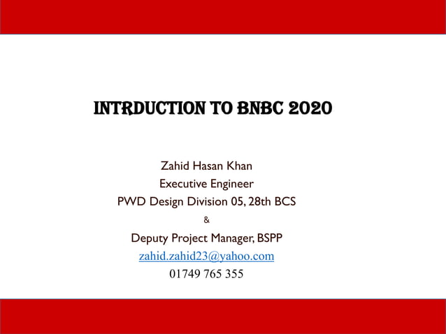 Introduction to BNBC and details of BNBC2020.pdf | Civil Engineering ...