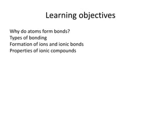 Introduction to bonding | PPTX