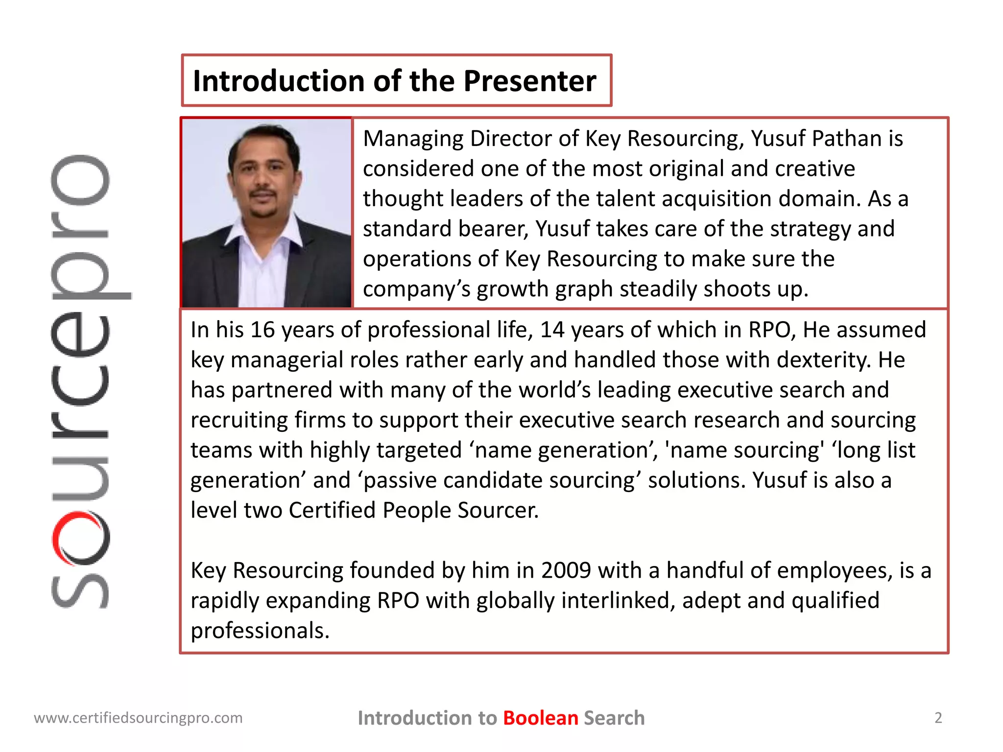 Introduction to Boolean Search | PPTX