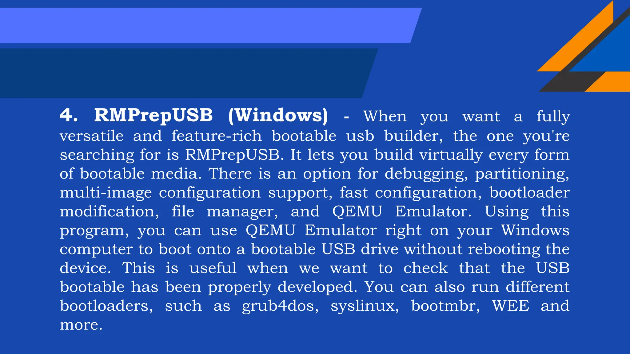 Introduction to bootable drive......pptx | Operating Systems | Computer Software and Applications
