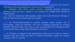 Introduction to bootable drive......pptx | Operating Systems | Computer Software and Applications