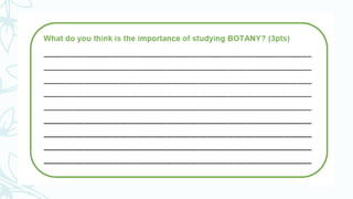 Introduction to Botany Lesson 1.pptx