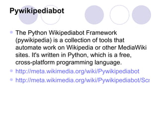 Introduction to bots on wikipedia | PPT