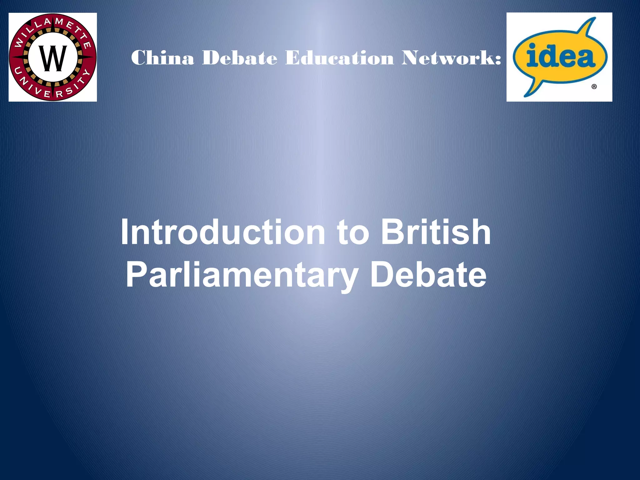 Introduction to BP debate | PPT