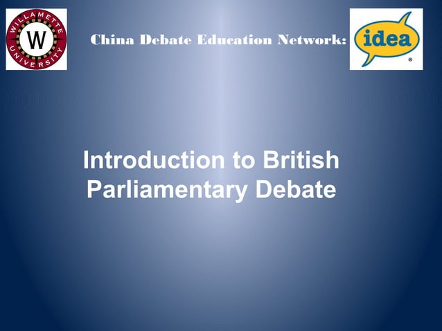 Introduction to BP debate | PPT