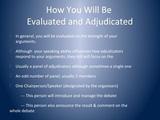 Introduction to BP debate | PPT