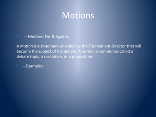 Introduction to BP debate | PPT