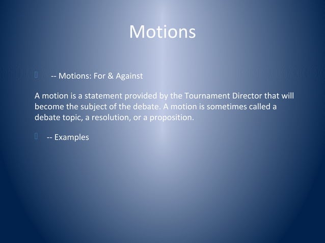 Introduction to BP debate | PPT