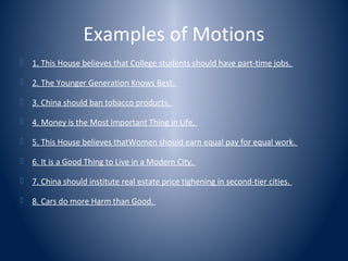 Introduction to BP debate | PPT