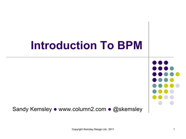 Introduction to BPM | PDF