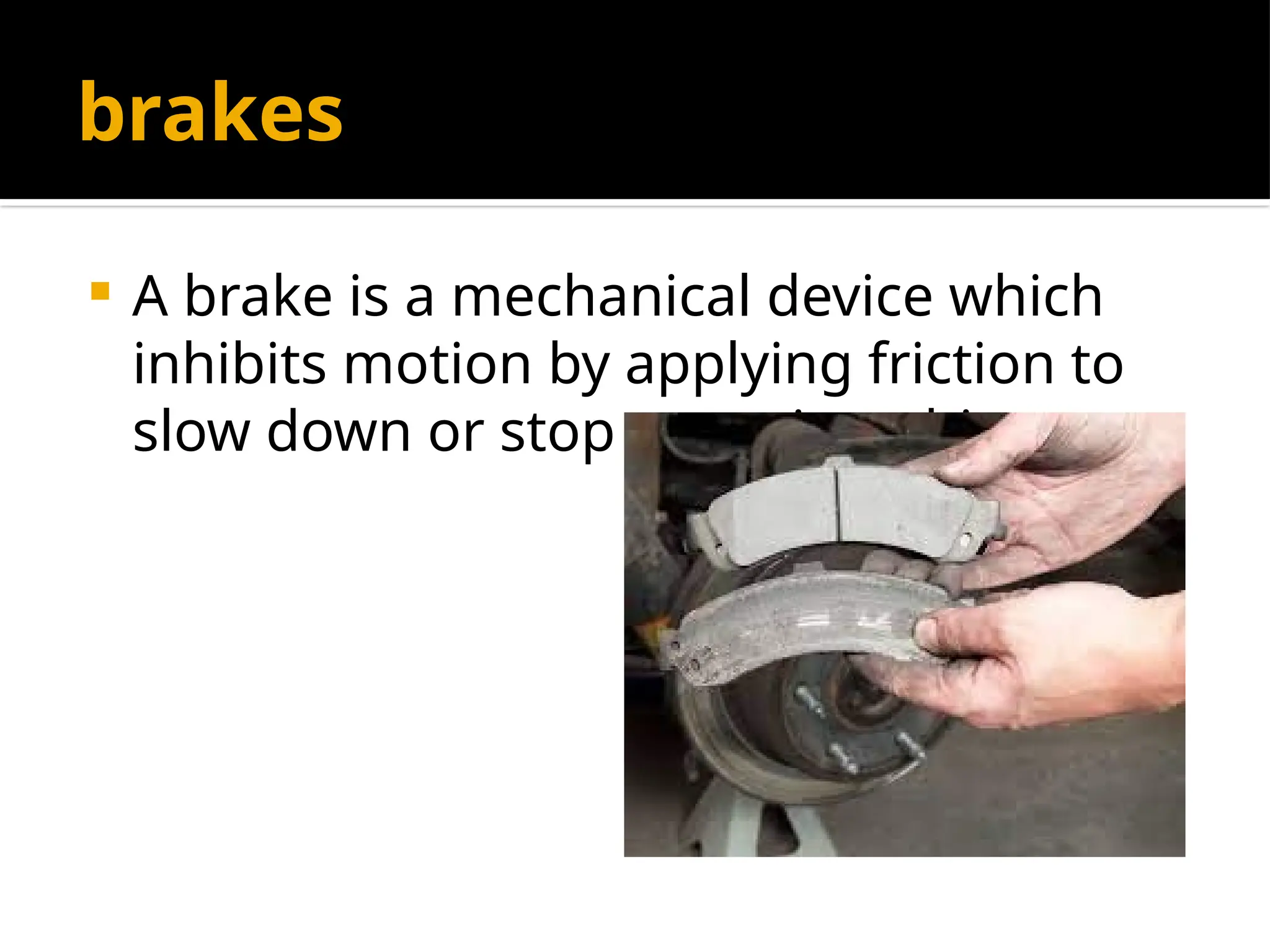 Braking system in automobile types and functions | PPTX