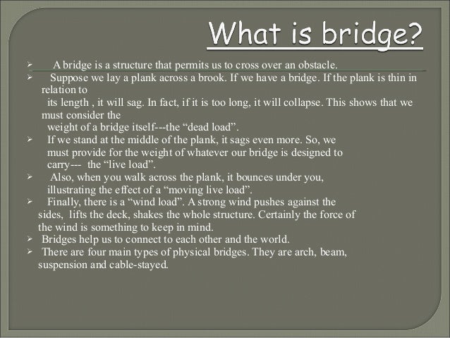 Introduction to bridges