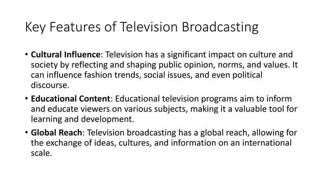 INTRODUCTION TO BROADCAST MEDIA- TV & RADIO Slides.pptx | History | Genres