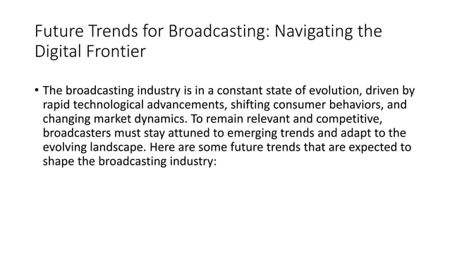 INTRODUCTION TO BROADCAST MEDIA- TV & RADIO Slides.pptx | History | Genres