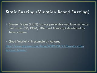 Introduction to Browser Fuzzing | PDF