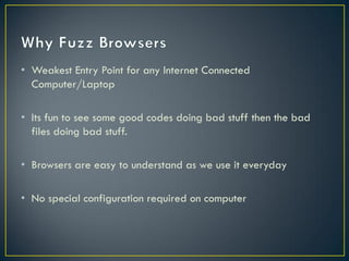 Introduction to Browser Fuzzing | PDF