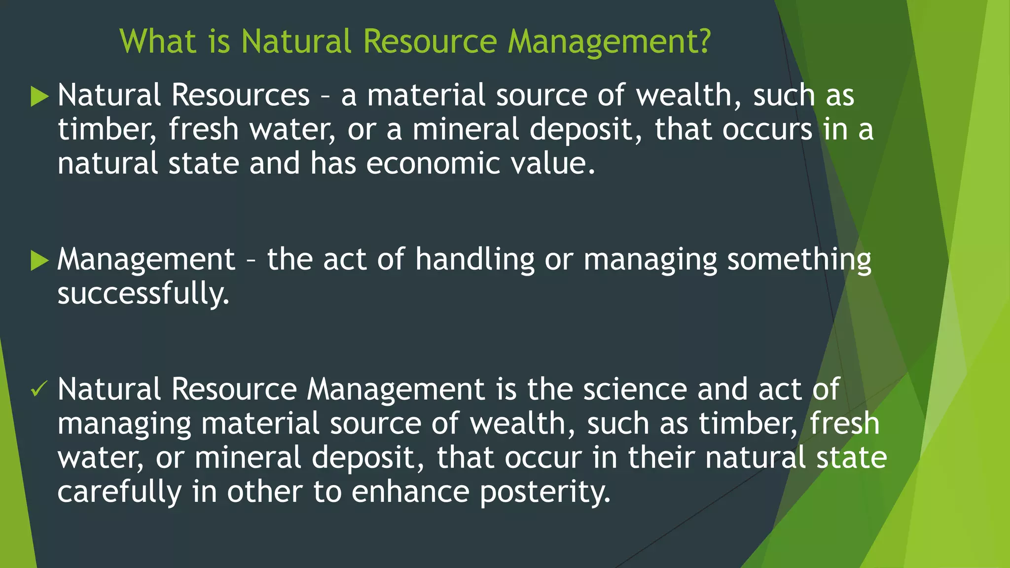 An Introduction to BSc. Natural Resource Management and BSc Aquaculture ...