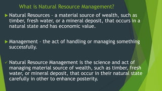 An Introduction to BSc. Natural Resource Management and BSc Aquaculture ...