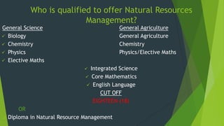 An Introduction to BSc. Natural Resource Management and BSc Aquaculture ...
