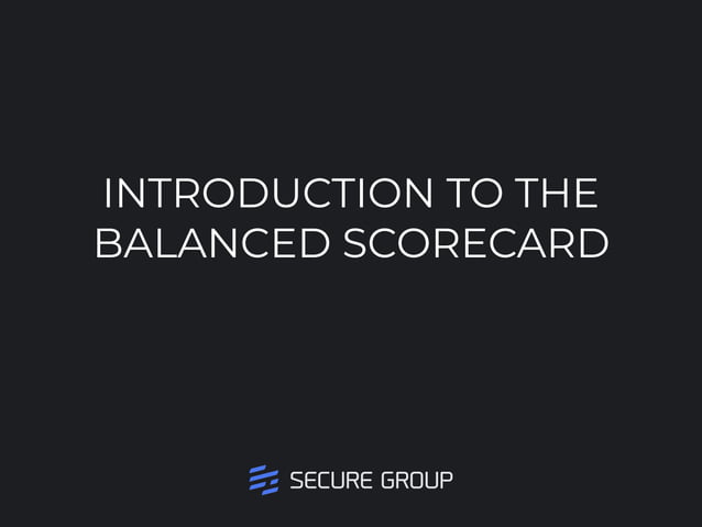 Introduction to the balanced scorecard | PPT
