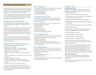 Introduction to building permits | PDF | Developmental Sites | Real Estate