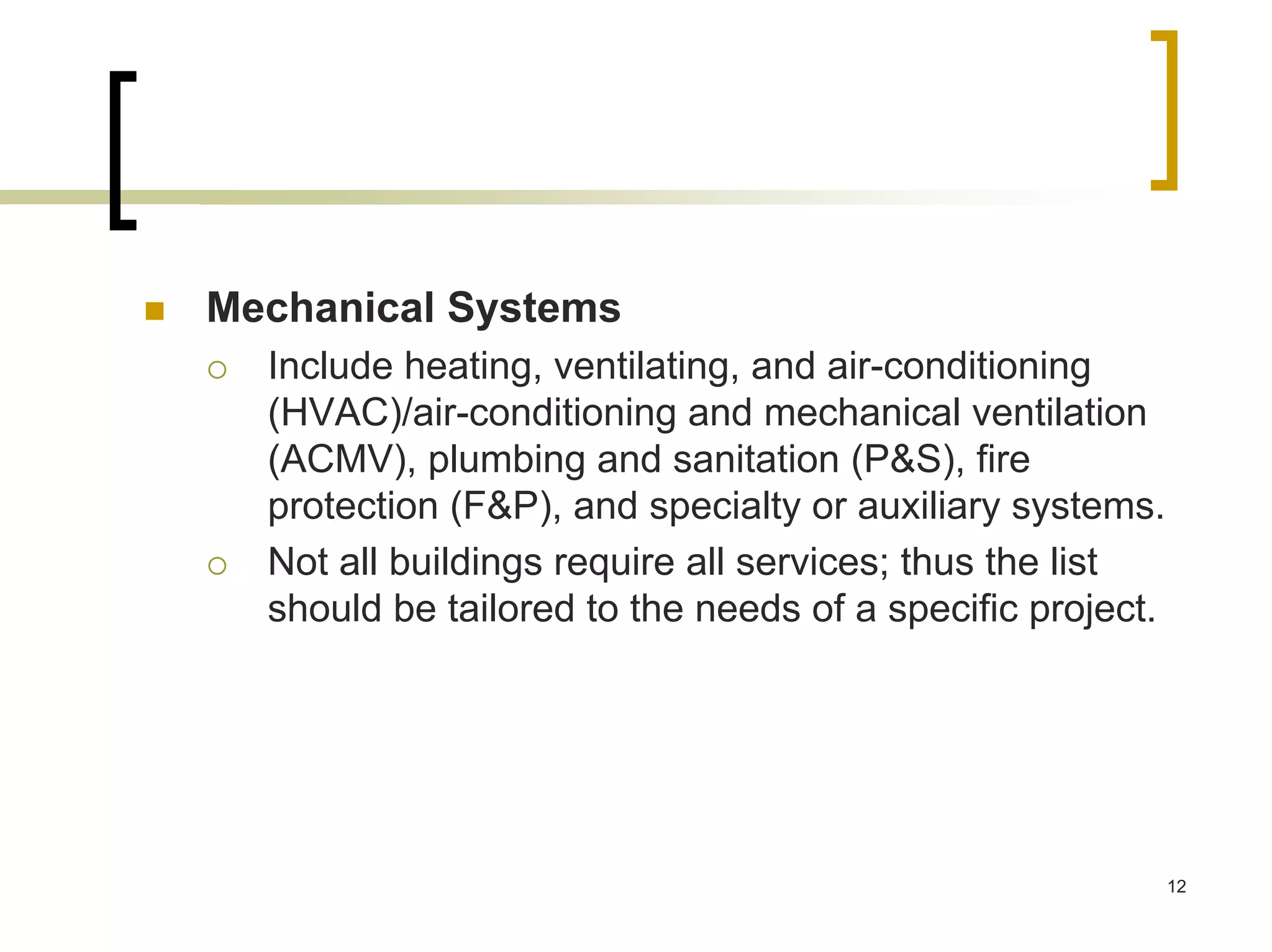 Introduction To Building Services | PDF
