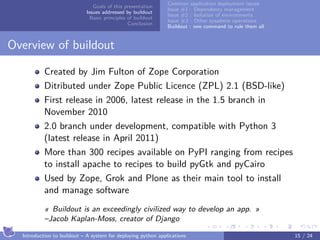 Introduction to buildout | PPT