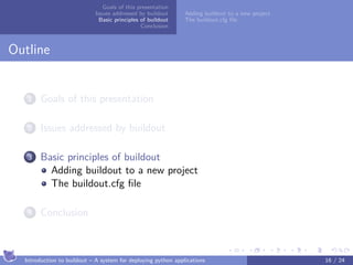 Introduction to buildout | PPT