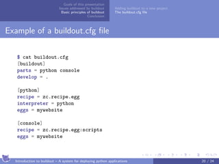 Introduction to buildout | PPT