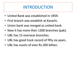 united bank limited ppt | PPTX