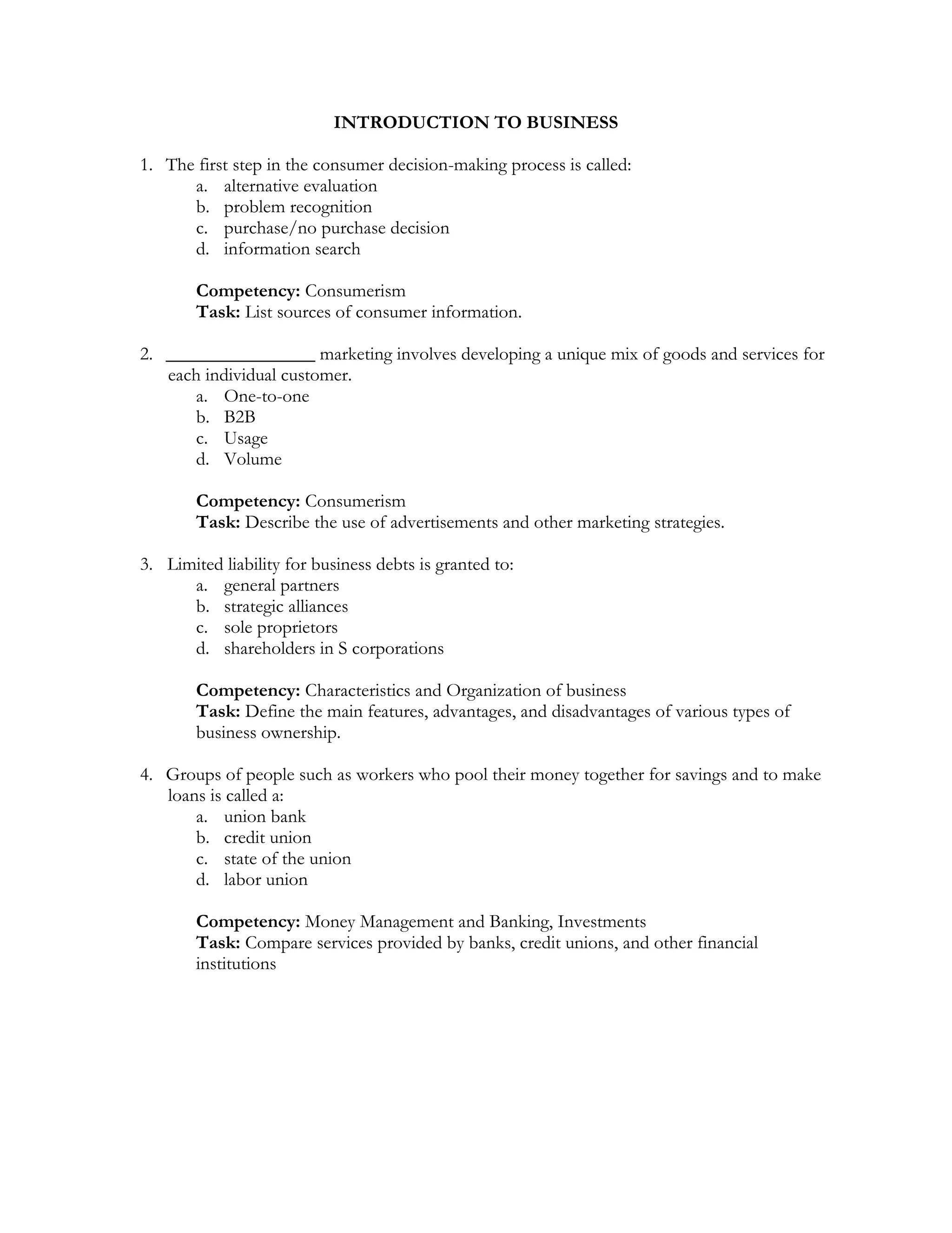 Introduction to business | PDF