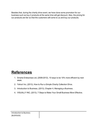 Introduction to business final project (final report) | DOC