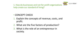 Chapter One Introduction to Business OpenStax | PPTX