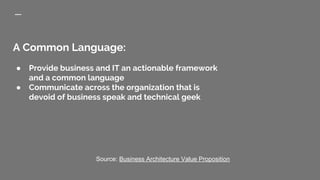 Introduction to business architecture | PDF