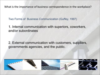 Introduction to business correspondence | PPT