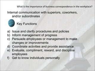 Introduction to business correspondence | PPT