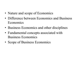Introduction to business economics | PPTX