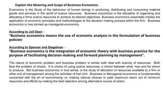 Introduction to Business Economic Concepts | PPTX