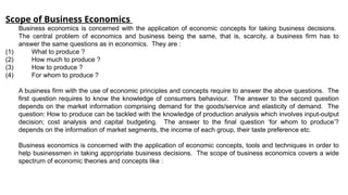 Introduction to Business Economic Concepts | PPTX