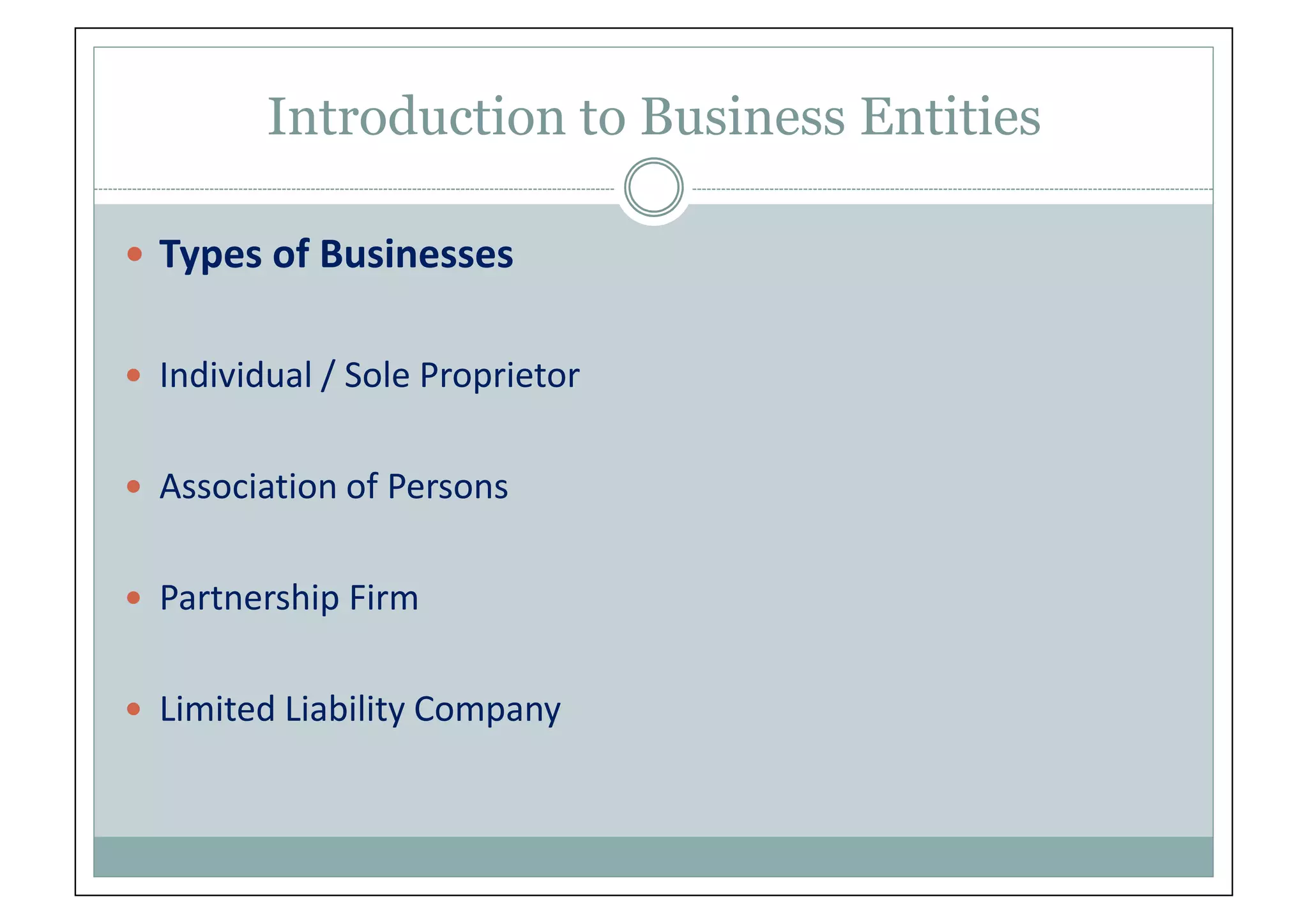 Introduction to Business Entities | PDF