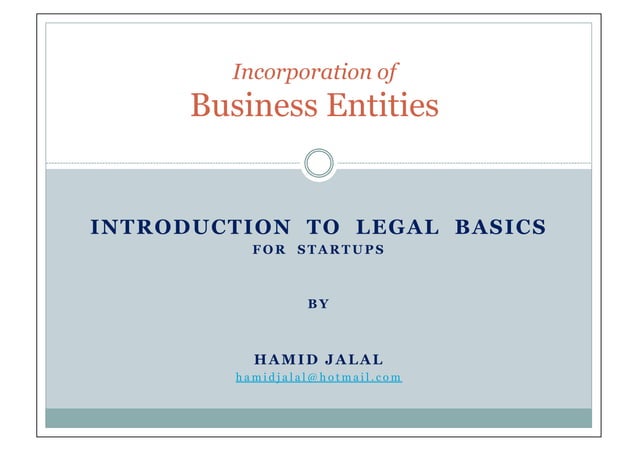 Introduction to Business Entities | PDF