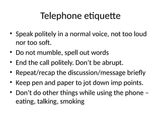 INTRODUCTION TO BUSINESS ETIQUETTE - AN OVERVIEW | PPTX