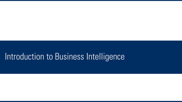 Introduction to Business Intelligence | PDF