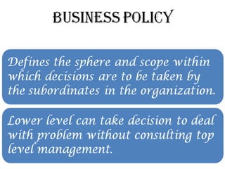 Introduction to business policy and strategy | PPTX