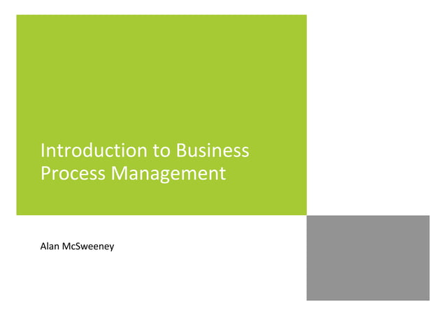 Introduction to Business Process Management | PDF