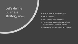 Introduction to business strategy | PDF