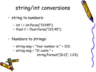 Introduction to c# | PPT
